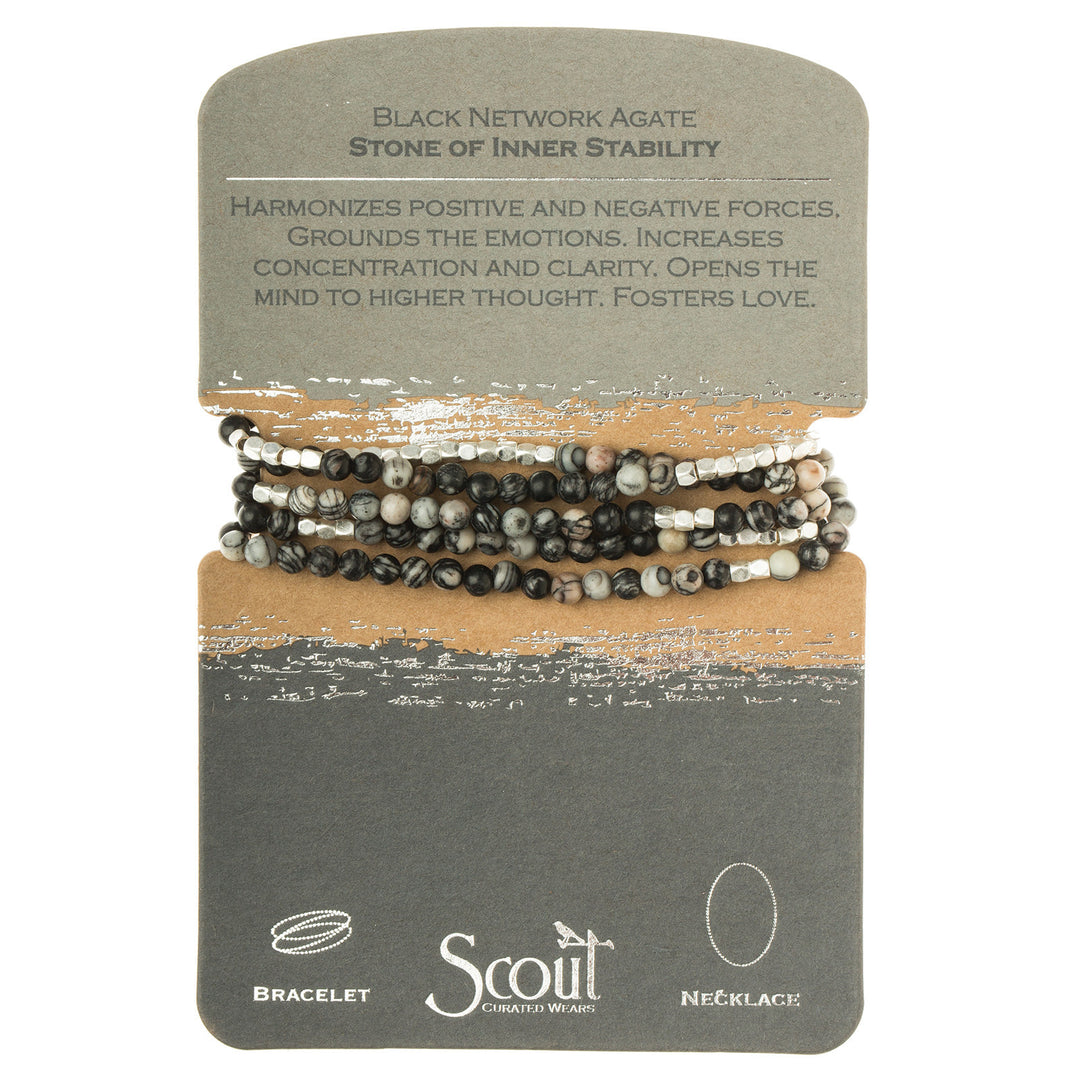 Black Network Agate Stone of Inner Stability Wrap – Nespoli Jewelers
